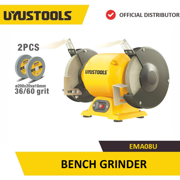 500W Bench Grinder 220V With 2Pcs Grinding Wheel 36/60 Grit 8 Inch ...