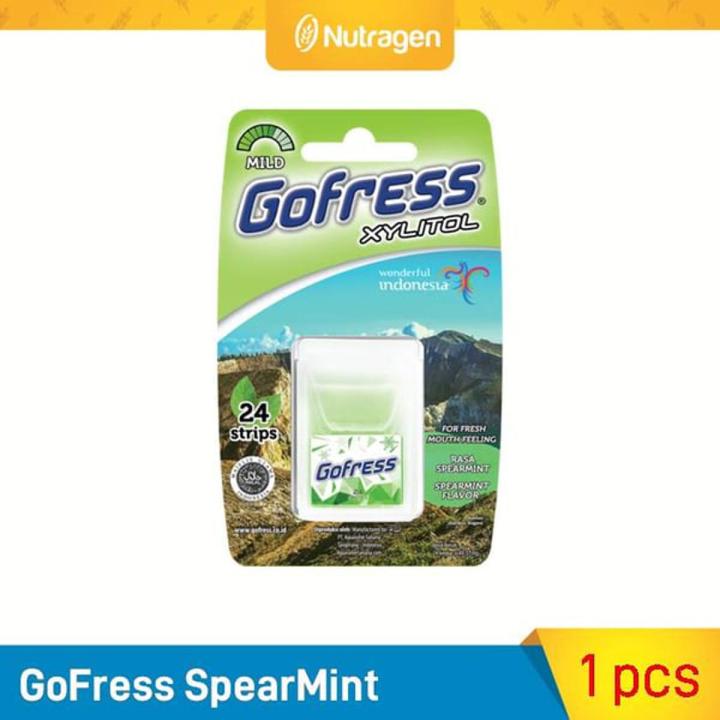 Gofress Oral Care Strip, Bubble, Spearmint, Gum Mild, Thin Breath ...