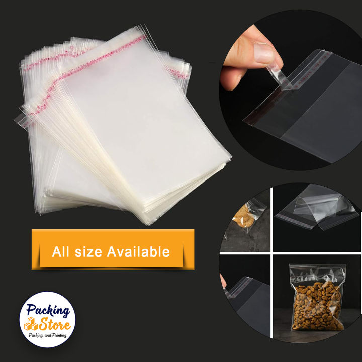 Clear Resealable Cellophane/BOPP/Poly Bags | Transparent Plastic Bags | Daraz.pk