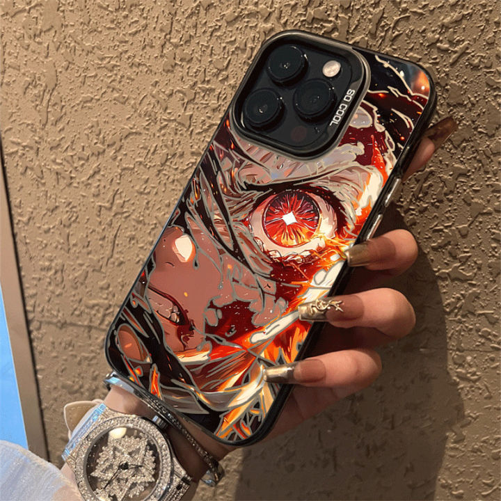 100% Quality+COD Red Eyes Charcoal Jiro Phone Case For iPhone 11 12 13 ...