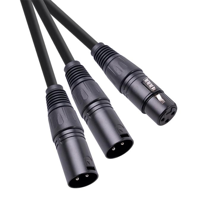 XLR Splitter Cable, 3 Pin XLR Female to Dual XLR Male Patch Y Cable ...