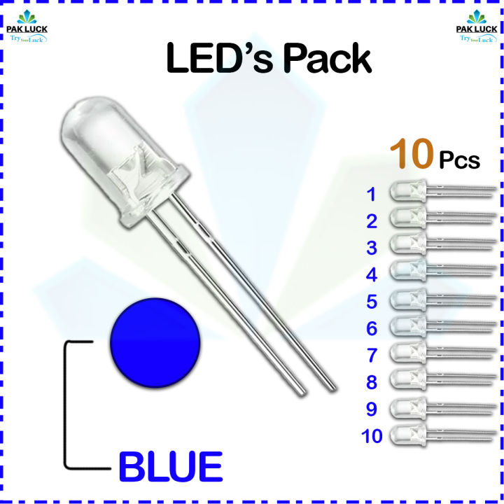 5MM LED Diode super bright Crystal Green Red white Blue LEDs Collection ...