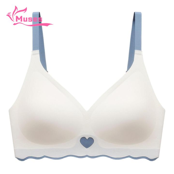 Muses Mall Soft Support Bra Comfortable Seamless Sports Bra for Yoga ...