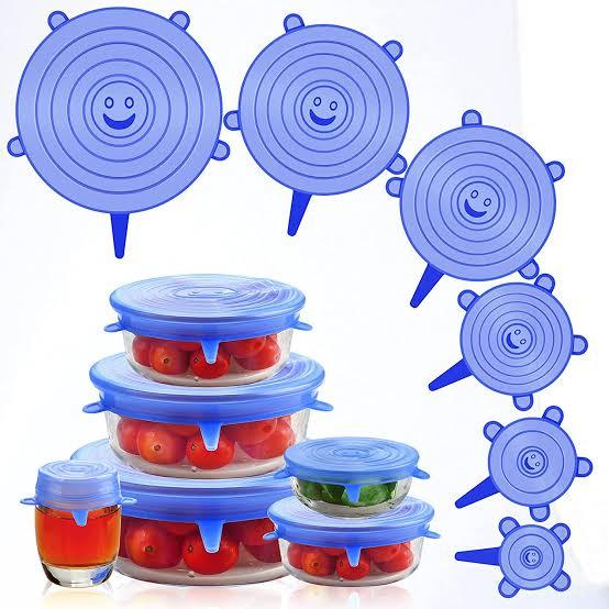 Universal Food Silicone Cover Silicone Stretch Lids For Cookware ...