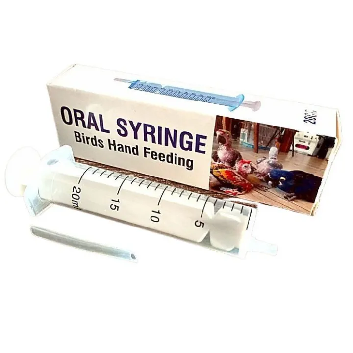 Birds Hand Feeding Syringe 20Cc With Silicon pipe For Babby Birds ...