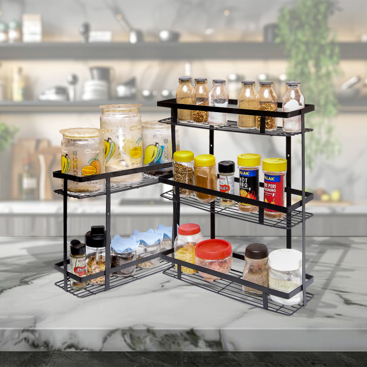 Multi-Purpose Wall-Mounted and Standing 1, 2, 3 Tier storage rack ...