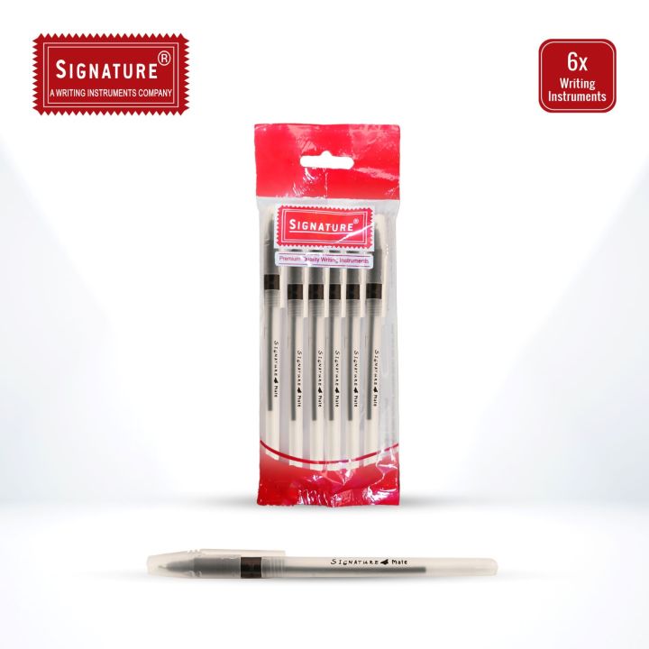 Pack of 6 – Signature Mate Ball Point Pens (Black) | Daraz.pk