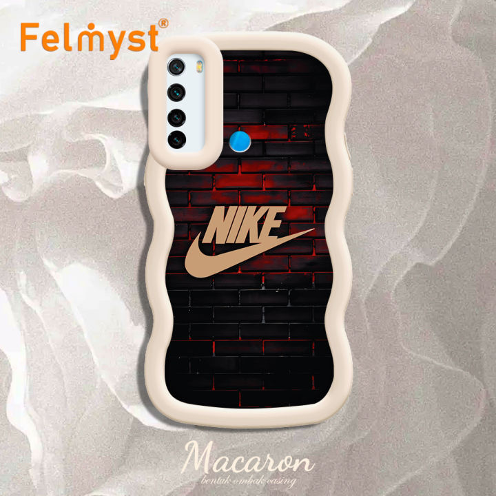 FELMYST for Redmi Note 8 Back Cover Big Wave Edge Soft Brick Background ...