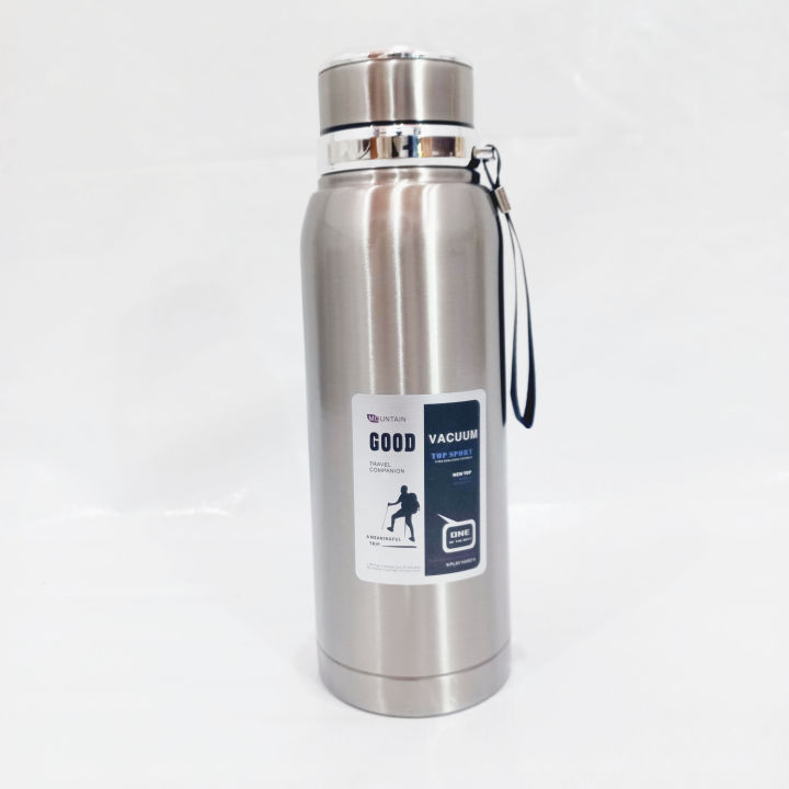 Water Bottle silver color Sports Keep Hot and Cold 1000 ml | Daraz.pk