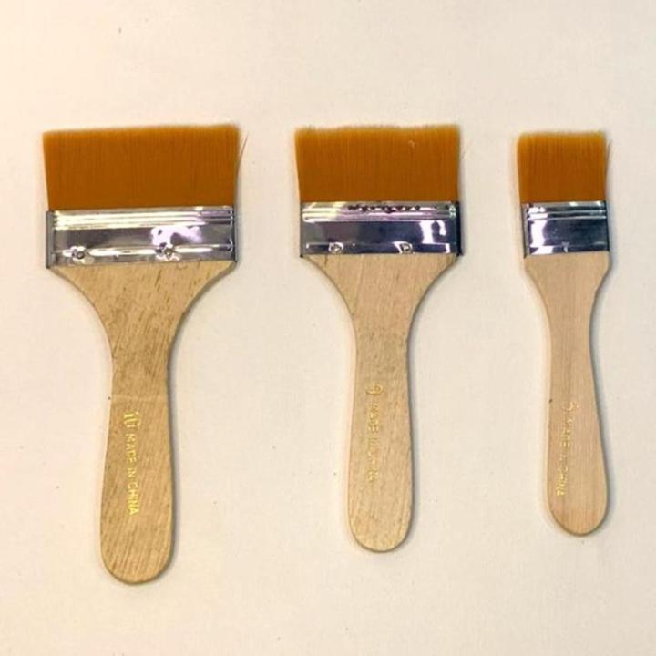 Openness - 3 Pcs Nylon Paint Brush - Wide & Thin Of Different Size ...