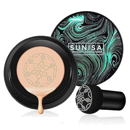 SUNISA Foundation Base Water proof Mushroom Head Air Cushion, BB CC Cream Moisturizing, Liquid ...