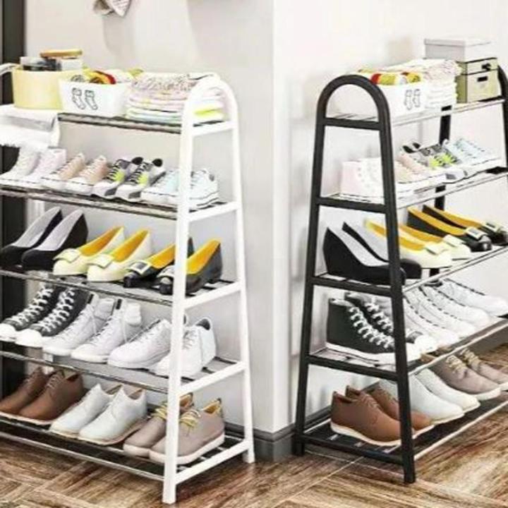 U-Shaped Shoe Rack 5 Tiers Black | Daraz.pk