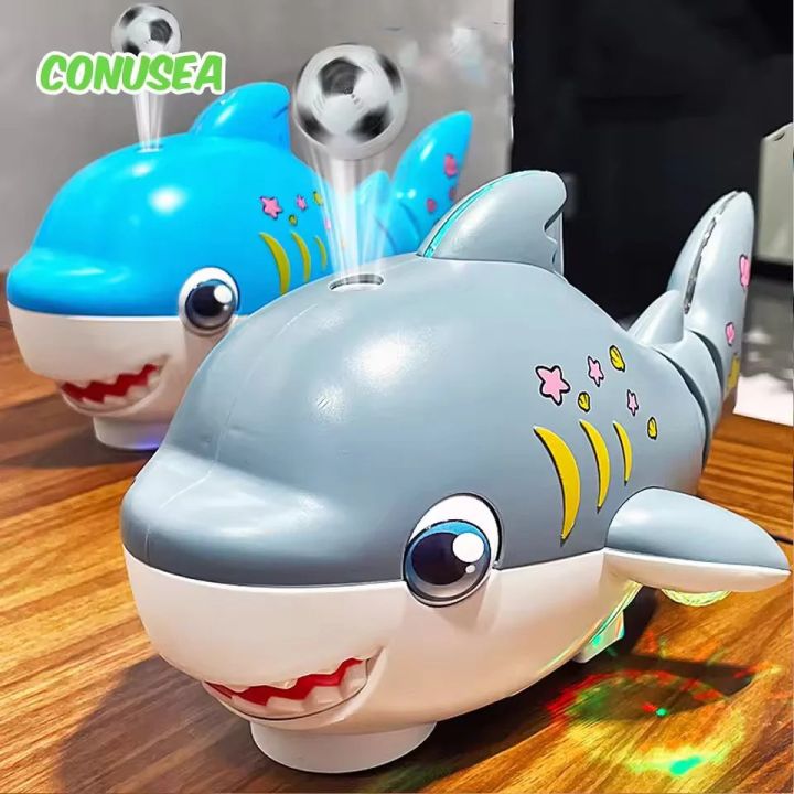 BLOWING BALL DANCING SWING MUSICAL SHARK,Electric Shark Toy Lights ...