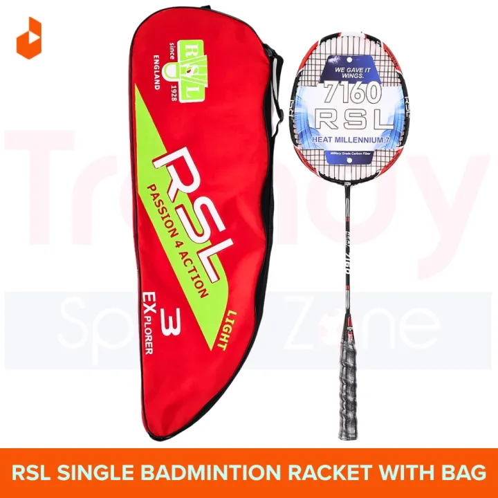 RSL 7160 Heat Millennium 7 Badminton Racket – Lightweight, No-Joint ...