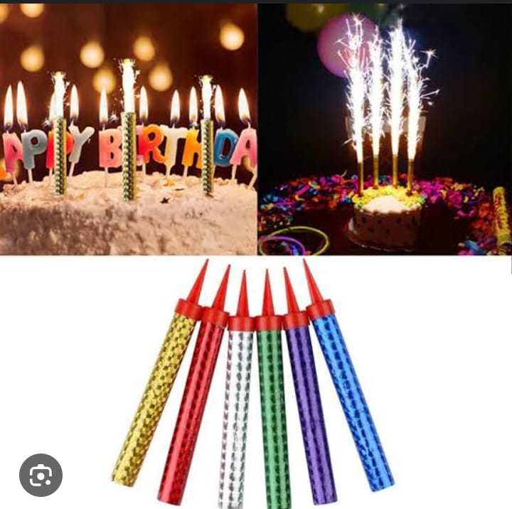 (Original) Sparkle_Candles Pack of 6 Anar_Candles 10cm , Cake Candles ...