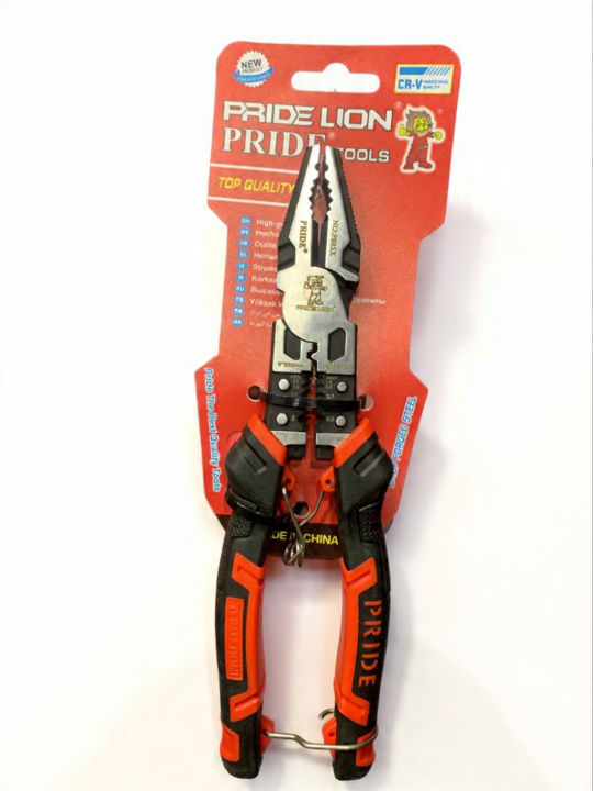 PRIDE 9 Inch CRV Material Wire Pliers Sharp Large Opening Stripping ...