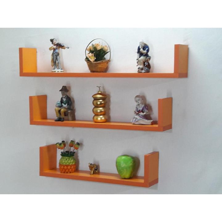 U SHAPE WALL HANGING SHELF ORANGE | Daraz.pk
