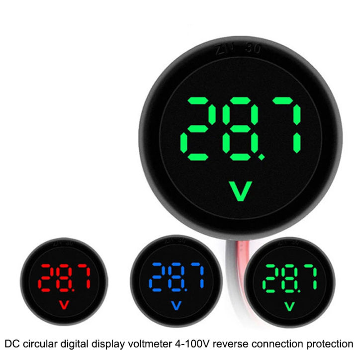 Waterproof Voltmeter DC 4-100V LED Digital Display DC Digital Car ...