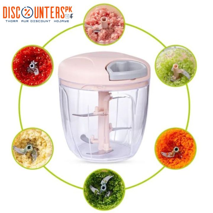 5 Blade Manual Speedy Vegetable Chopper! Effortlessly chop, slice, and ...