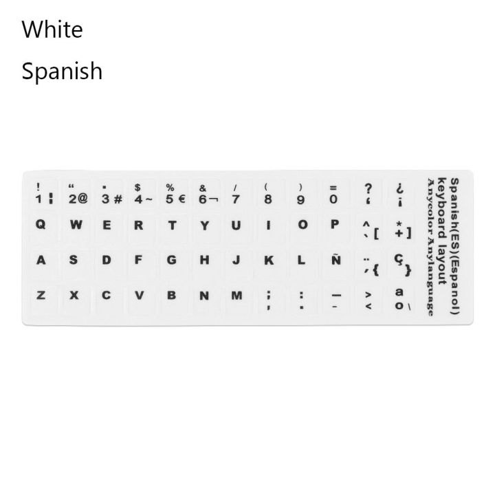 Wear-resistant English Deutsch Russian Letter Keyboard Stickers Spanish ...