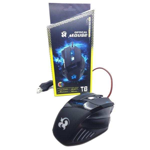 Wired Mouse, Computer USB Mouse, T6 Optical Gaming Mouse, RGB Backlit ...