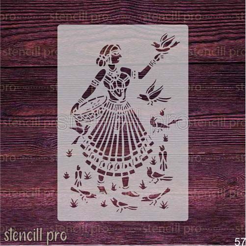 Warli Stencil for Painting on Wood, Wall, Tile, Canvas, Paper, Fabric ...