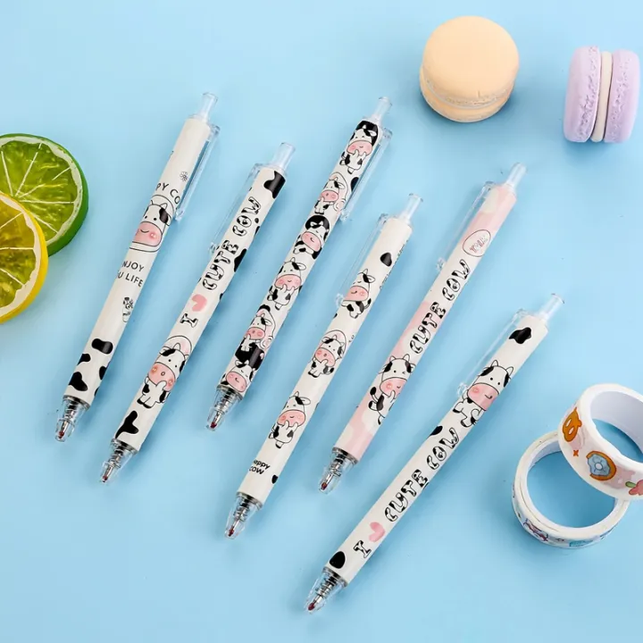 Cute cow gel pen | black pens for students | funky fun pens | cute ...