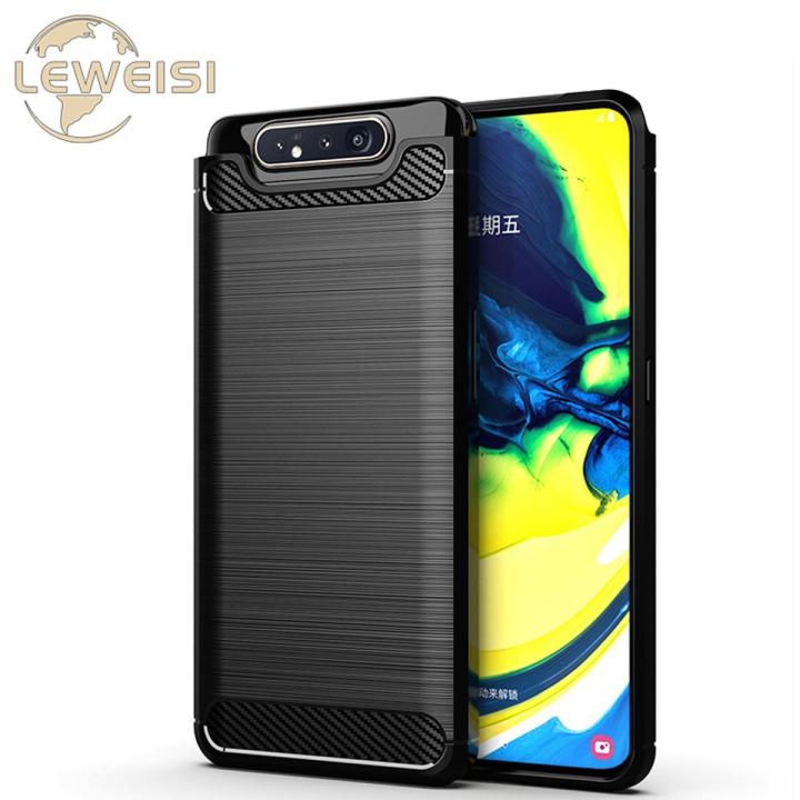 Leweisi carbon fiber bumper phone case for Samsung Galaxy A80 / A90 ...