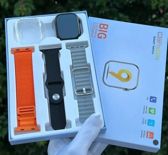 C39 Pro Max Smart Watch with 3 Straps - Palm Sensor and Active Calling ...