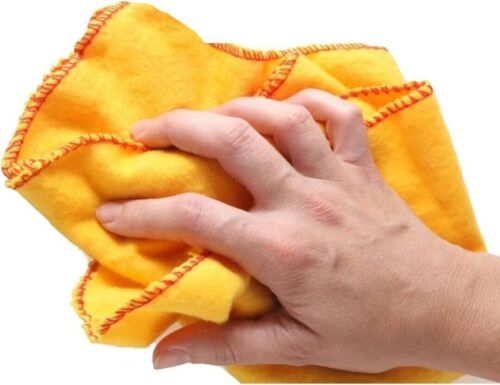6 Pack Soft Yellow Cotton Dusting Cloths – Washable & Reusable Dusters ...