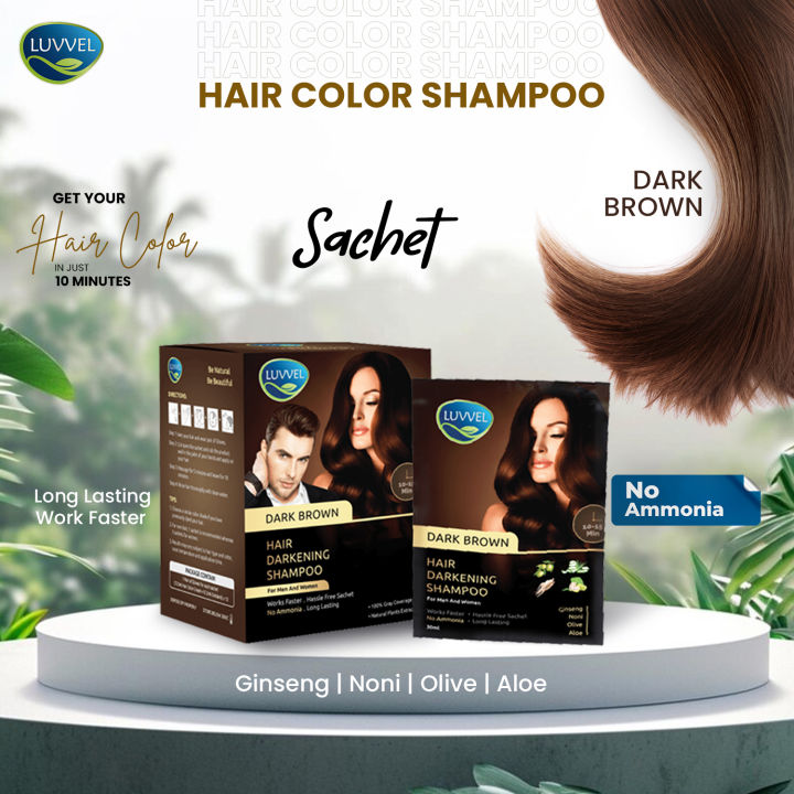 10 Sachets Luwel Shampoo Hair Color Shampoo Sachets 10 x 20ml | Daraz.pk