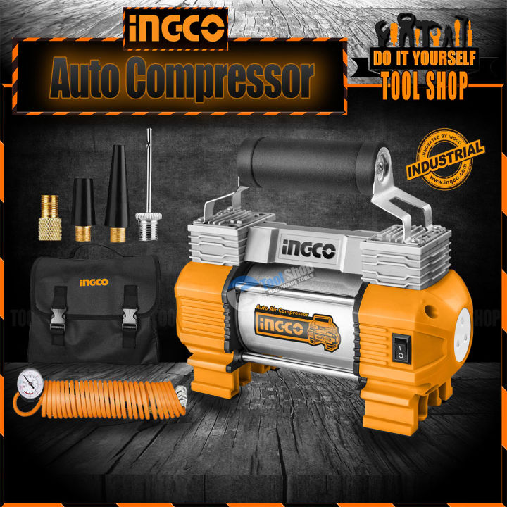 Ingco Original AAC2508 Heavy Duty Car Air Compressor With Light 2X ...