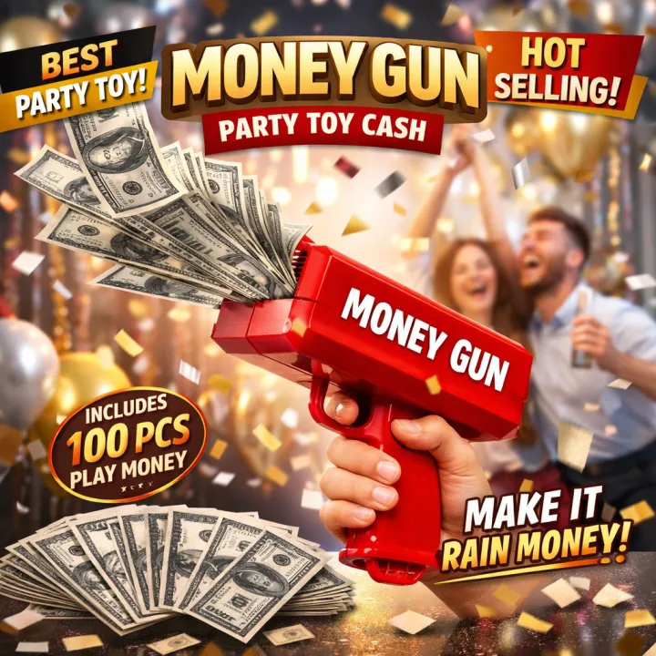 Money Gun Party Toy Cash Spray Machine | Daraz.pk