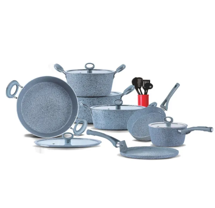 Sk Signature Non stick Cookware Set 16 Pcs Grey Color Best Quality Ever ...