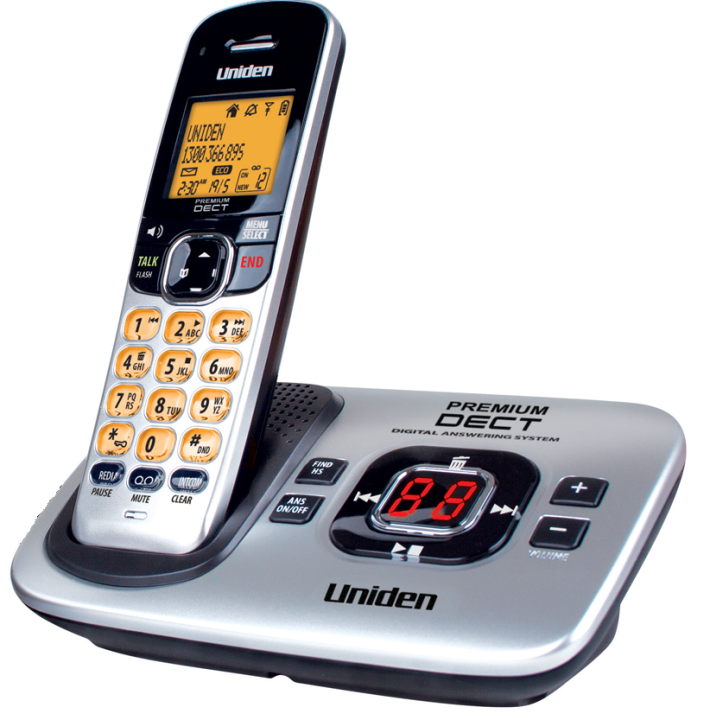 Uniden 3135 PTCL Wireless landline phone with Answering Machine, Caller ID, Speakerphone, Power ...
