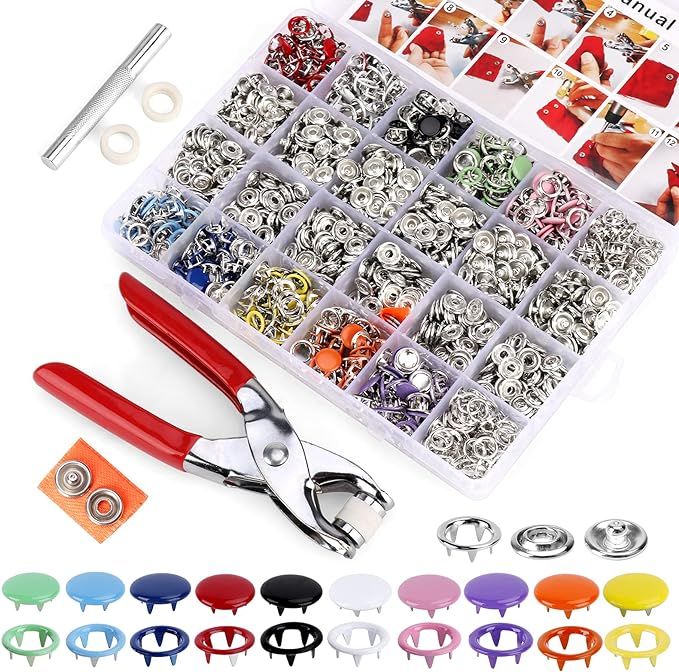 Metal Snaps Buttons with Fastener Pliers for Clothing, Sewing and ...
