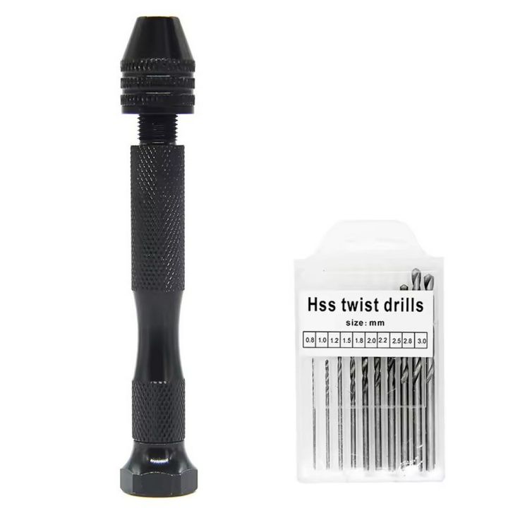 Compact Mini Hand Drill (Manual) with 10 Bits | Alloy Manual Drill for ...