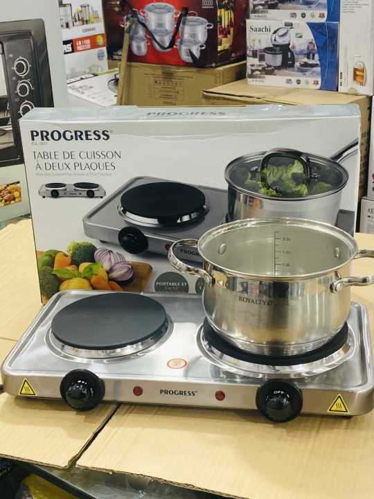 Original PROGRESS double stainless steel hot plate cooker | Daraz.pk