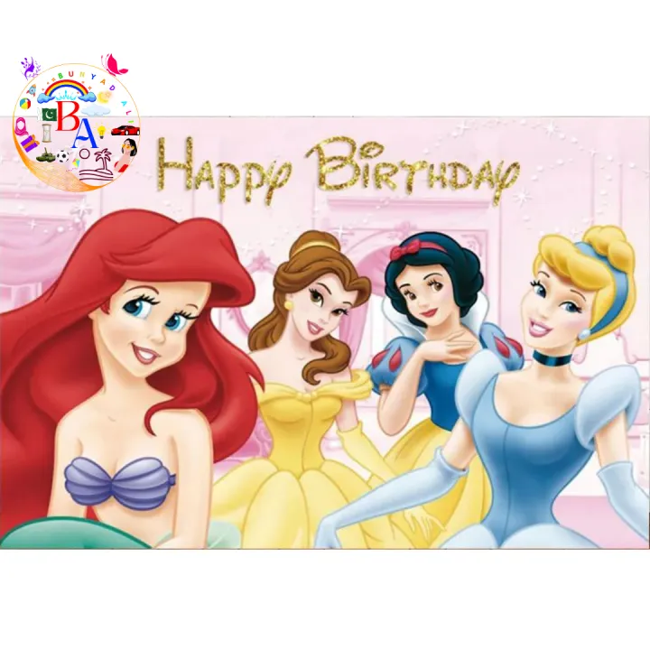 Mix Princess Fancy Backdrop Disney Princess Theme Fancy Panaflex ...