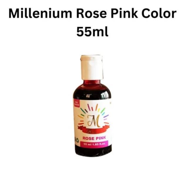 Millennium Rose Pink Food Colour (55 ml) – Edible Gel/Paste Color for ...