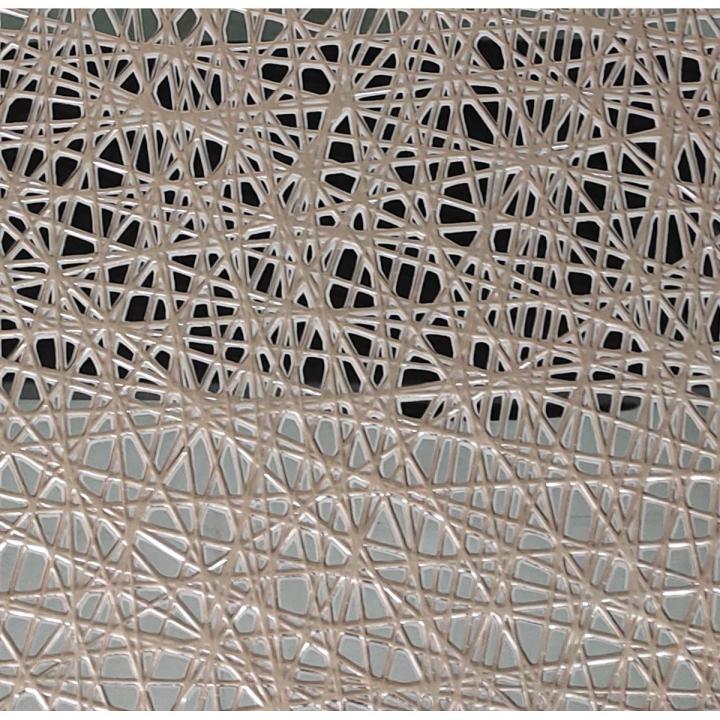 2pc Classic Style Table Mats Coasters Pad "Golden Color" Rectangle PVC ...