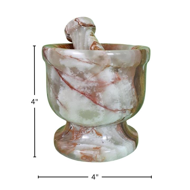 VINT GOLD Hawan dasta Grinding Lungri Set Palm Size 4x4 inch Portable ...