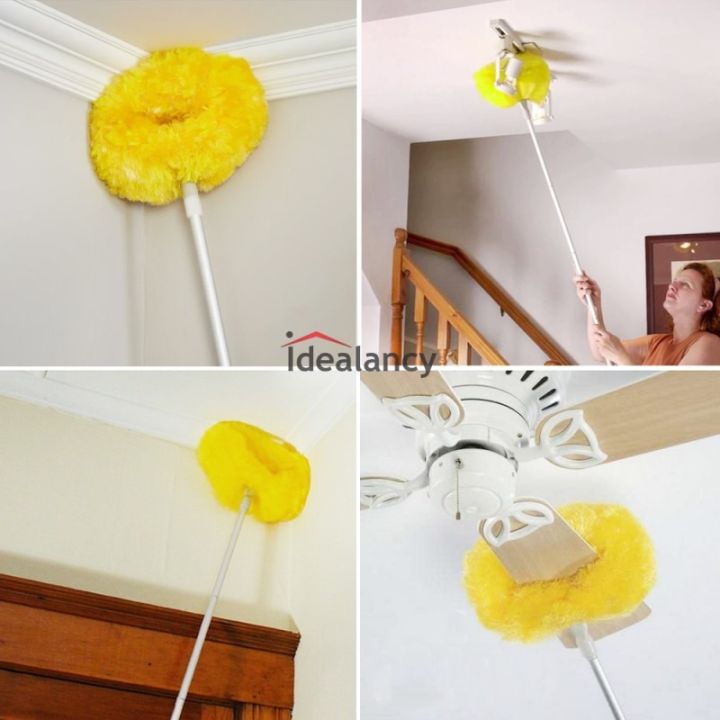 Ceiling Cleaner Duster Ceiling Fan Circular Dust Duster-Yellow | Daraz.pk