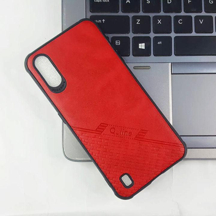 Samsung Galaxy A01 back cover Classic TextuBlue Leather Case with ...