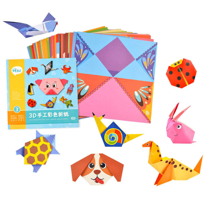 Double Sided Origami Fun Paper-Cut Set Colorful Kids Origami Kit for ...