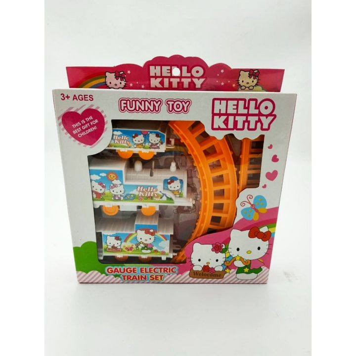 Hello kitty train with train track set toy for kids(boys and girl ...