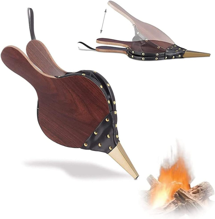 Wood Air Blower, Fireplace Bellows, Hand Bellow Pump, Wooden Fireplace ...