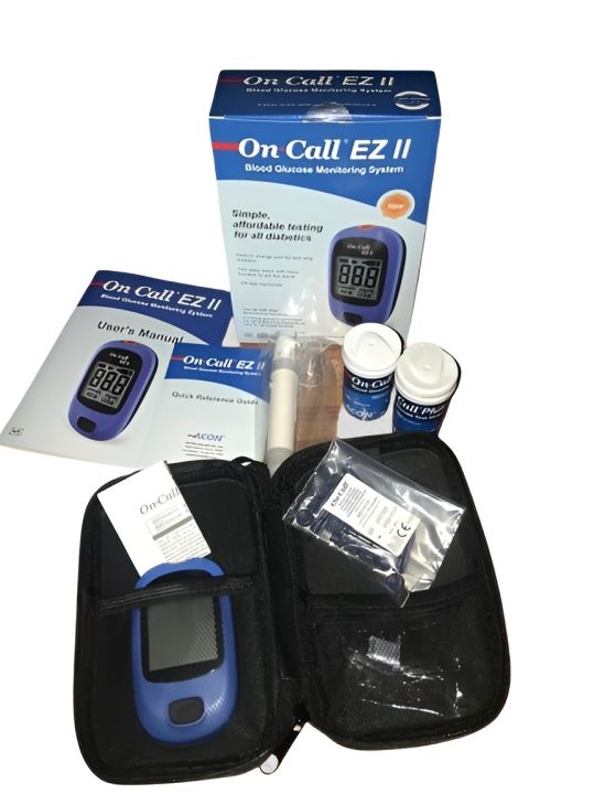 OnCall EZII Glucometer - On Call plus Sugar meter with free 25 strips ...