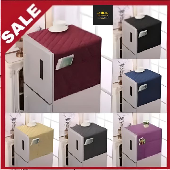 [Crownstage] Dustproof & Scratchproof Fridge Cover - Non Slip Anti-Dust ...