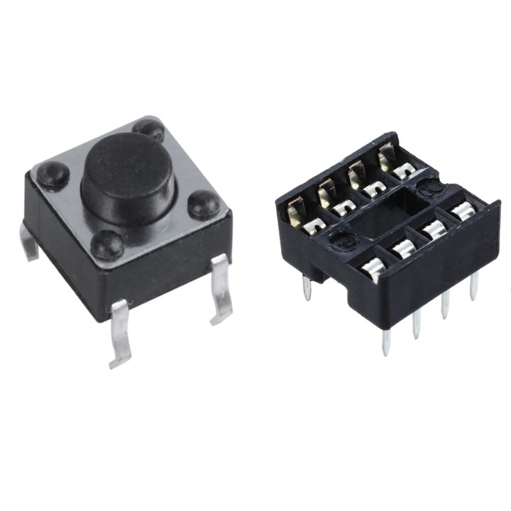 JOUYI 50 Pcs 4-Pin DIP Through Hole Momentary Tactile Push Button ...